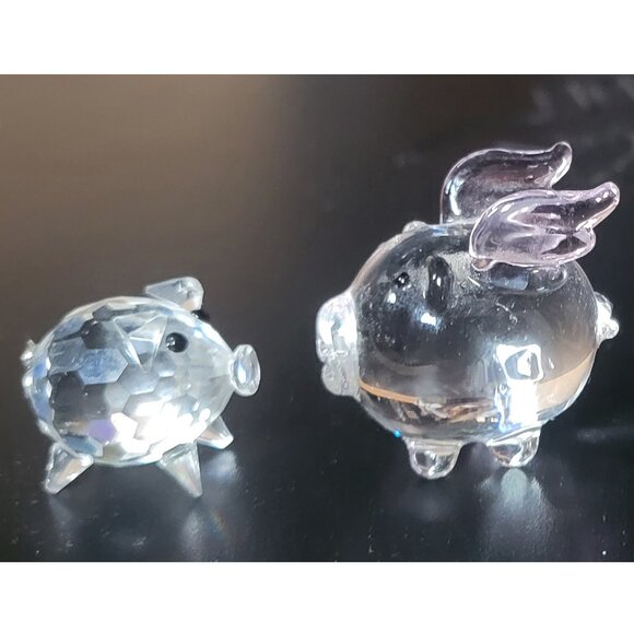 Swarovski | Accents | Swarovski Crystal Piglet Figurine Art Glass ...